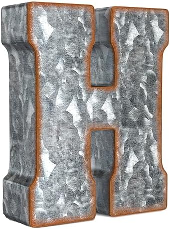 Amazon.com: Darice Silver Metal Marquee Letter – H-9.87” Tall ...