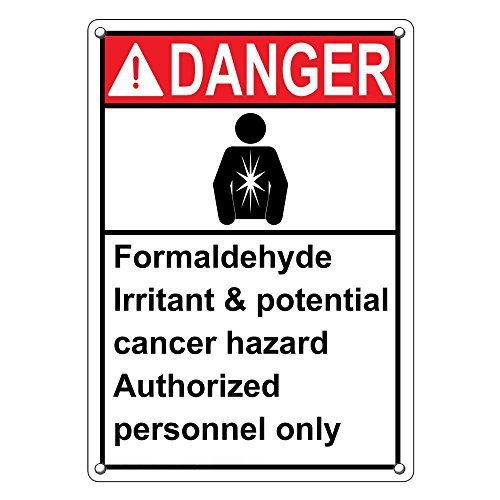 Weatherproof Plastic Vertical ANSI Danger Formaldehyde Irritant ...