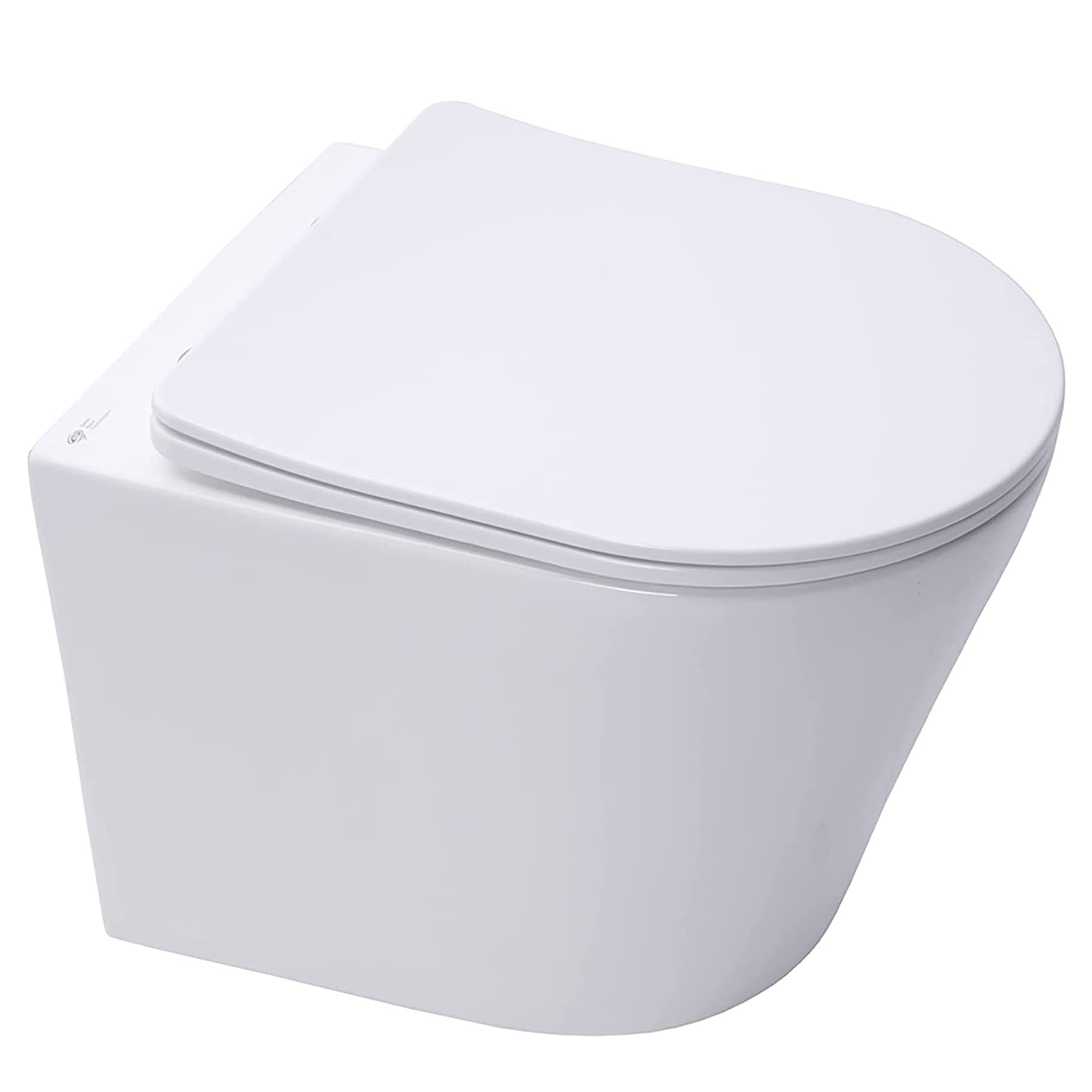 Wall Hung Rimless Toilet Pan Short Projection Including Slimline Soft ...