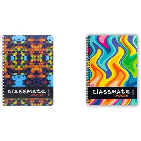 Classmate Soft Cover 6 Subject Spiral Binding Notebook, Unruled, 300 ...
