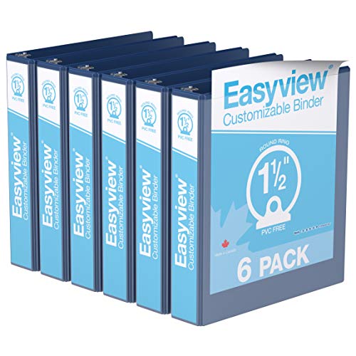 Amazon.com : EasyView Premium 1.5-Inch Binders with Clear-View Covers ...