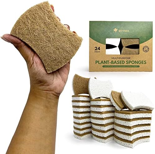 Amazon.com: Natural Sponge 12 Pack - Biodegradable Sponges - Eco ...