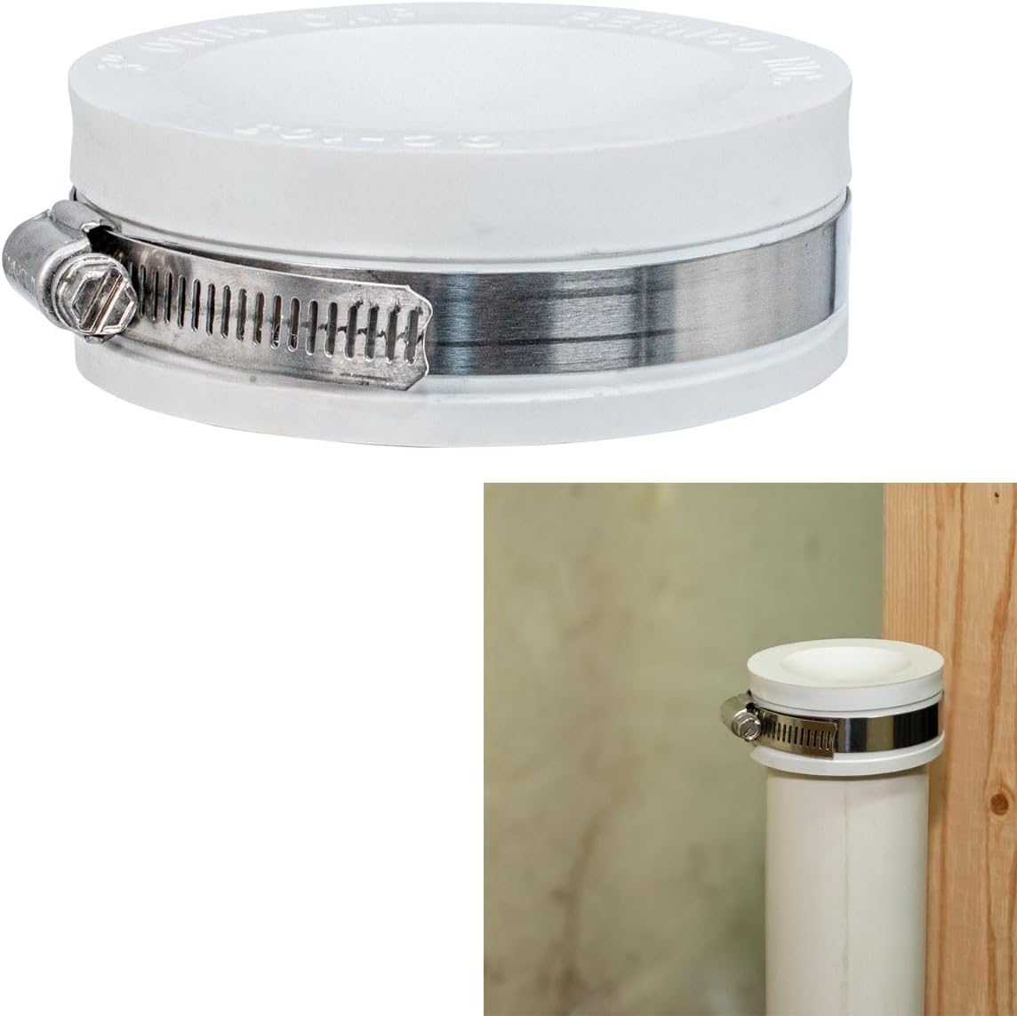 Amazon.com: Fernco QC-103W 3-in. Qwik Cap Flexible PVC Pipe Cap Drain ...