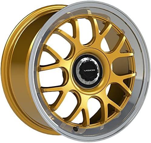 Amazon.com: Vision 478 Alpine 17x8 5x100/5x115 +38mm Gold Wheel Rim 17 ...