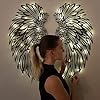 Amazon.com: LED Metal Angel Wings Wall Decor - Glowing Wing Art for ...