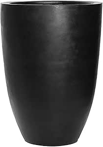 Amazon.com: Pottery Pots Ben XL Tall Black Flower Planter Tapered ...