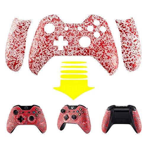 Amazon.com: eXtremeRate 3D Splashing Textured Red Front Housing Shell ...