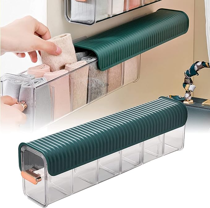 Swimero 6 Cell Wall Mount Socks Underwear Drawer Organizer for Wardrobe ...