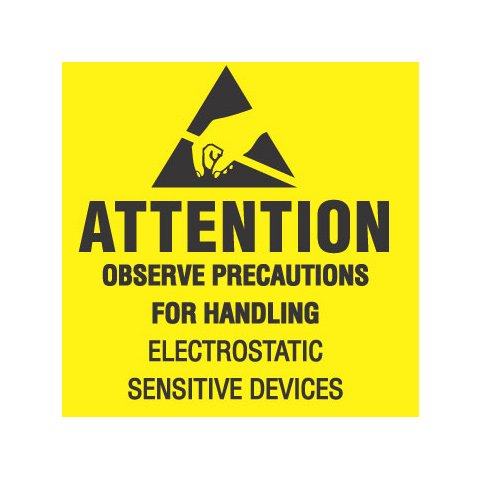 Amazon.com: 2 X 2 ESD Symbol Label"Attention Observe PRECAUTIONS for ...