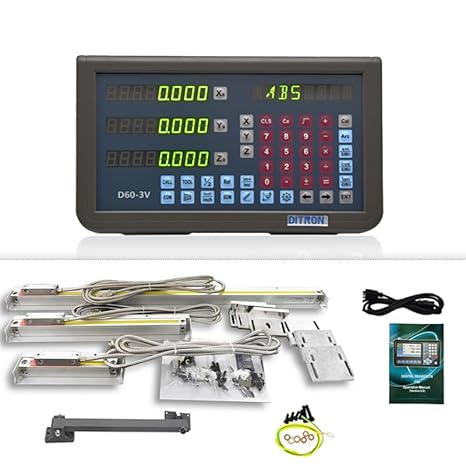 3 Axis DRO Digital Readout for Bridgeport Machine 9X42 Table Set,Linear ...