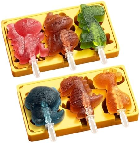Amazon.com: Dinosaur Popsicles Molds, 2Pack-5 Cavity Silicone Popsicle ...