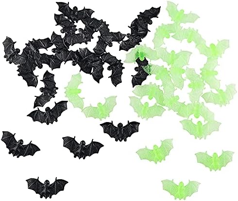 Amazon.com: FAZHBARY 40 Counts Mini 3D Bats Halloween Decoration Bat ...