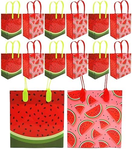 Amazon.com: Honoson 24 Pcs Watermelon Party Favors 7.1 x 5.1 Inch ...