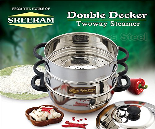 SREERAM Double Decker 2 Tier Steamer with KADAI : Amazon.in: Home & Kitchen