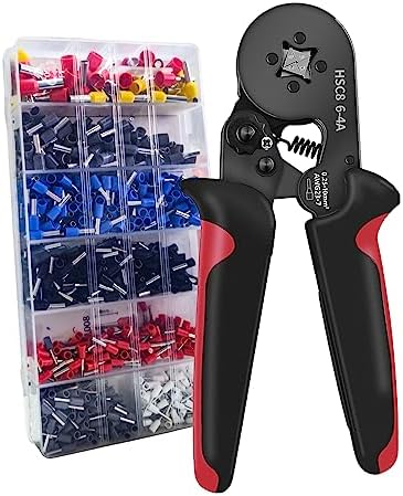 Pince à Sertir,Kit d'outils de sertissage Câble de Cosses 0,25-10mm² AWG23-7 - Cliquet auto ...