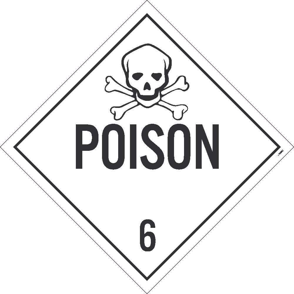 NMC DL8TB Poison 6 Dot Placard Sign: Amazon.com: Industrial & Scientific
