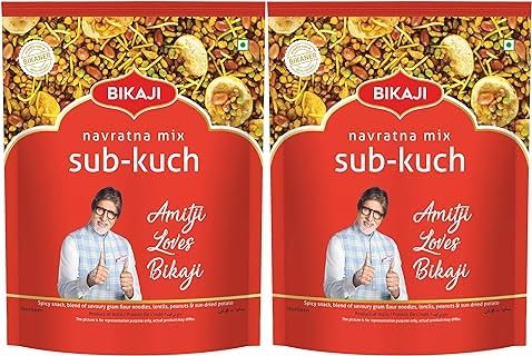 Bikaji Sub Kuch Navratna Mixture 400g (Pack of 2) : Amazon.in: Grocery ...