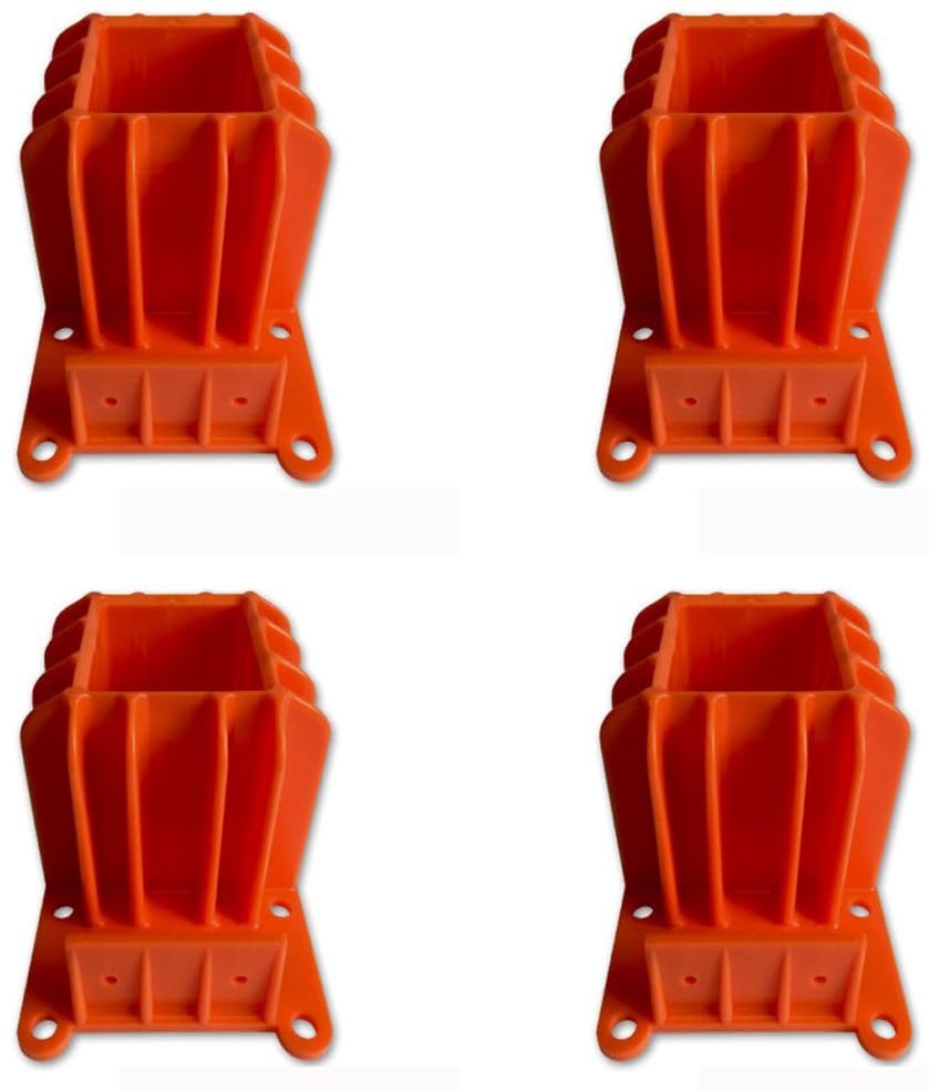 (4) Deslauriers PSB - Orange Plastic Safety Boot/Base - for Temporary ...
