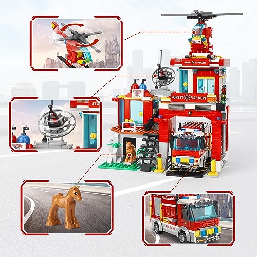 zhegao City Forest Fire Station Building Kit – fire station Set, with ...
