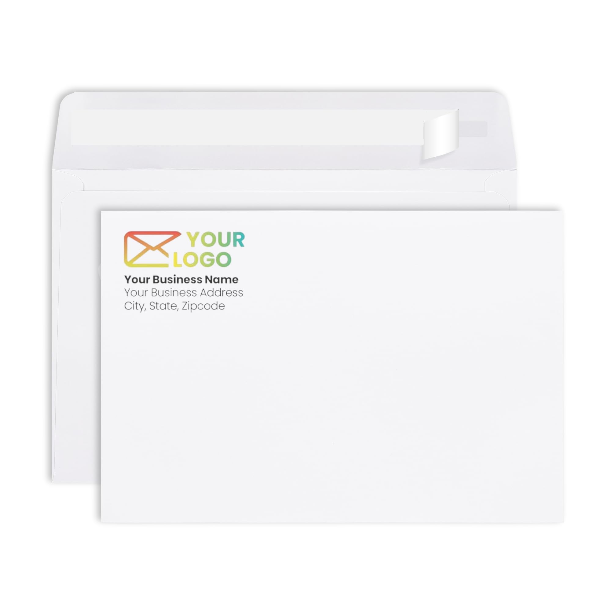 Snapklik.com : 6x9 Custom Printed Booklet Envelopes - 500 Pack - Peel ...