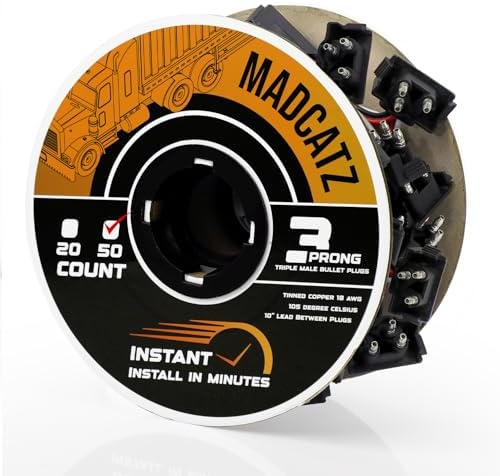 Amazon.com: Oyviny 10PCS 3 Prong Pigtail Harness Connector, Right Angle ...