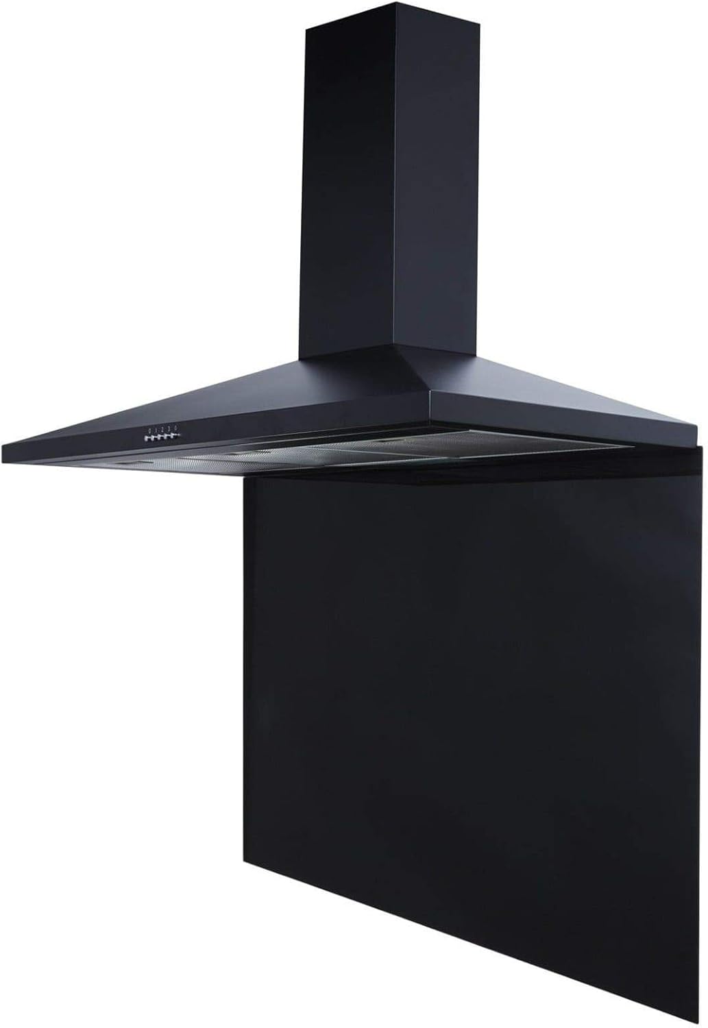 SIA 100cm Black Chimney Kitchen Cooker Hood Extractor Fan And Glass ...