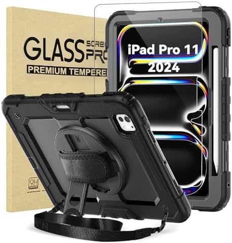 Amazon.com: HXCASEAC Case for iPad Pro 11 inch 2024 (M4), Shockproof ...