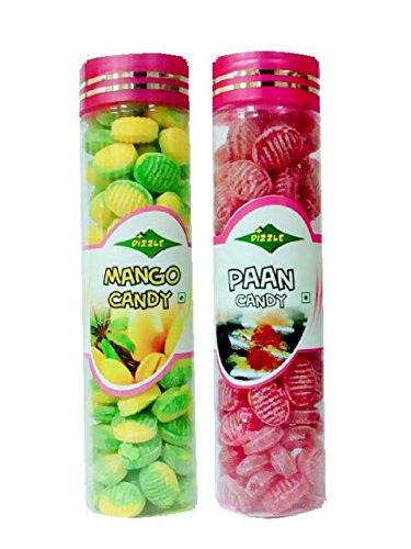 Dizzle Candy Mouth Freshener Mango Candy, 220 g & Paan Candy, 220 g ...