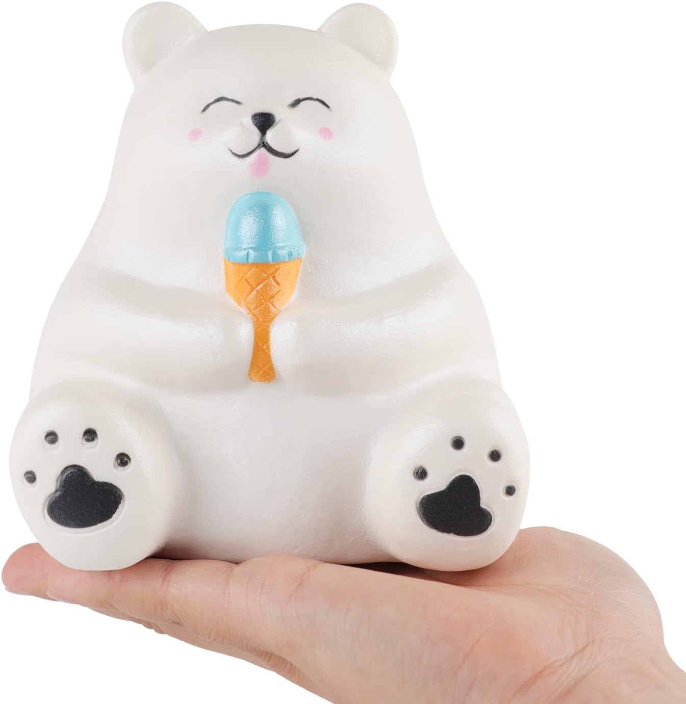 Amazon.com: Anboor Jumbo Squishy Bear Animal Toys Cute Squishies White ...