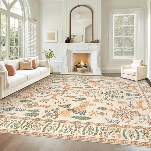 Amazon.com: Living Room Rugs 9x12: Washable Boho Rug Farmhouse Non Slip ...