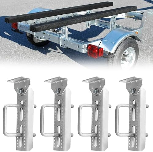 Amazon.com: 4 PCS 8" Boat Trailer Bunk Brackets, Galvanized Swivel Top ...