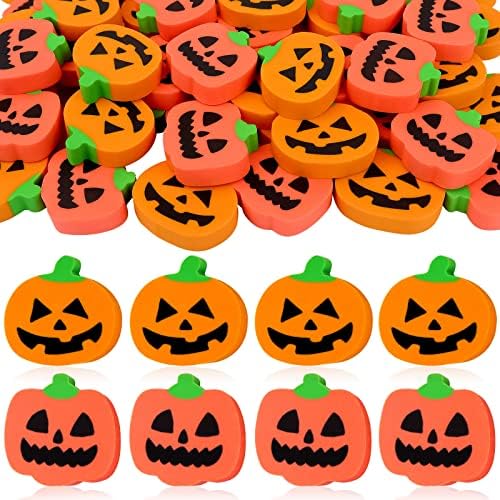Amazon.com: 36 Pcs Halloween Pumpkin Erasers, Mini Erasers for Kids ...
