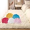 Amazon.com: Seashell Pillow Shell Shaped Pillow White Velvet Sea Shell ...