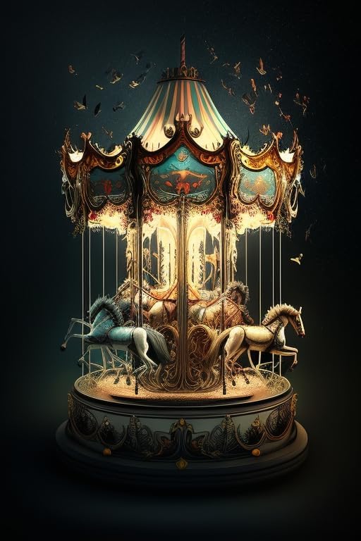 Amazon.com: Treff Carousel Music Box Pattern Diamond Painting Kits 5D ...
