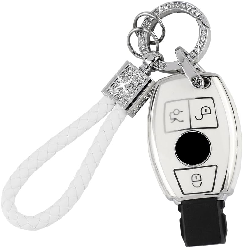 Amazon.com: PIFOOG for Mercedes Key Fob Cover 3 Buttons Soft TPU Keys ...