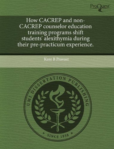 Buy How Cacrep and Non-Cacrep Counselor Education Training Programs ...