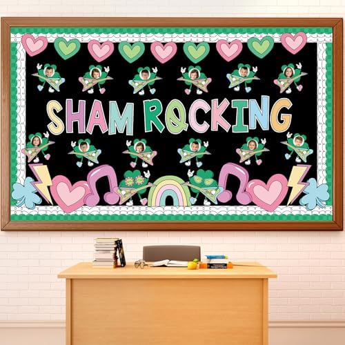 Amazon.com: Whaline 56Pcs St. Patrick's Day Bulletin Board Decoration ...