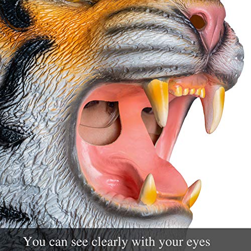 Snapklik.com : Tiger Mask Wild Animal Latex Full Head Realistic Masks ...