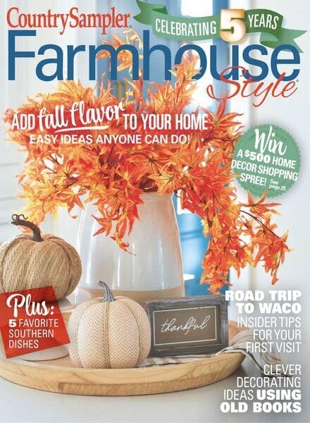 Country Sampler Farmhouse Style Magazine Autumn 2023-Add Fall Flavour ...