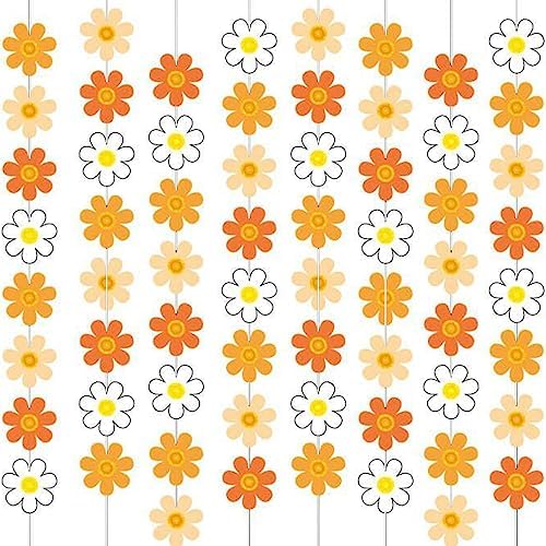 Amazon.com: 8Pcs Daisy Groovy Boho Party Banners, Retro Hippie Party ...