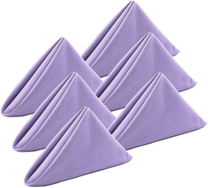 Amazon.com: KOFFOTA Lavender Cloth Napkins Set of 6,Cotton Napkins ...