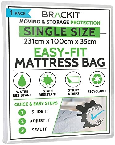 Single Size - Mattress Bag For Moving, Transport, And Storage - Self ...