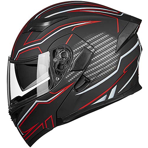 Snapklik.com : ILM Motorcycle Dual Visor Flip Up Modular Full Face ...