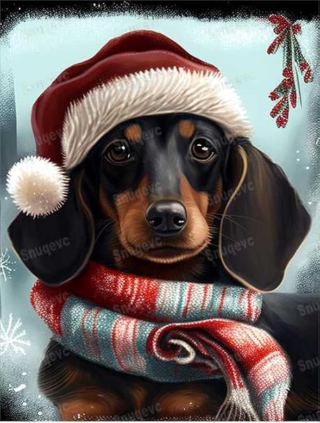 Amazon.com: Christmas Dachshund Jigsaw Puzzle - 500 Piece Adult Puzzle ...