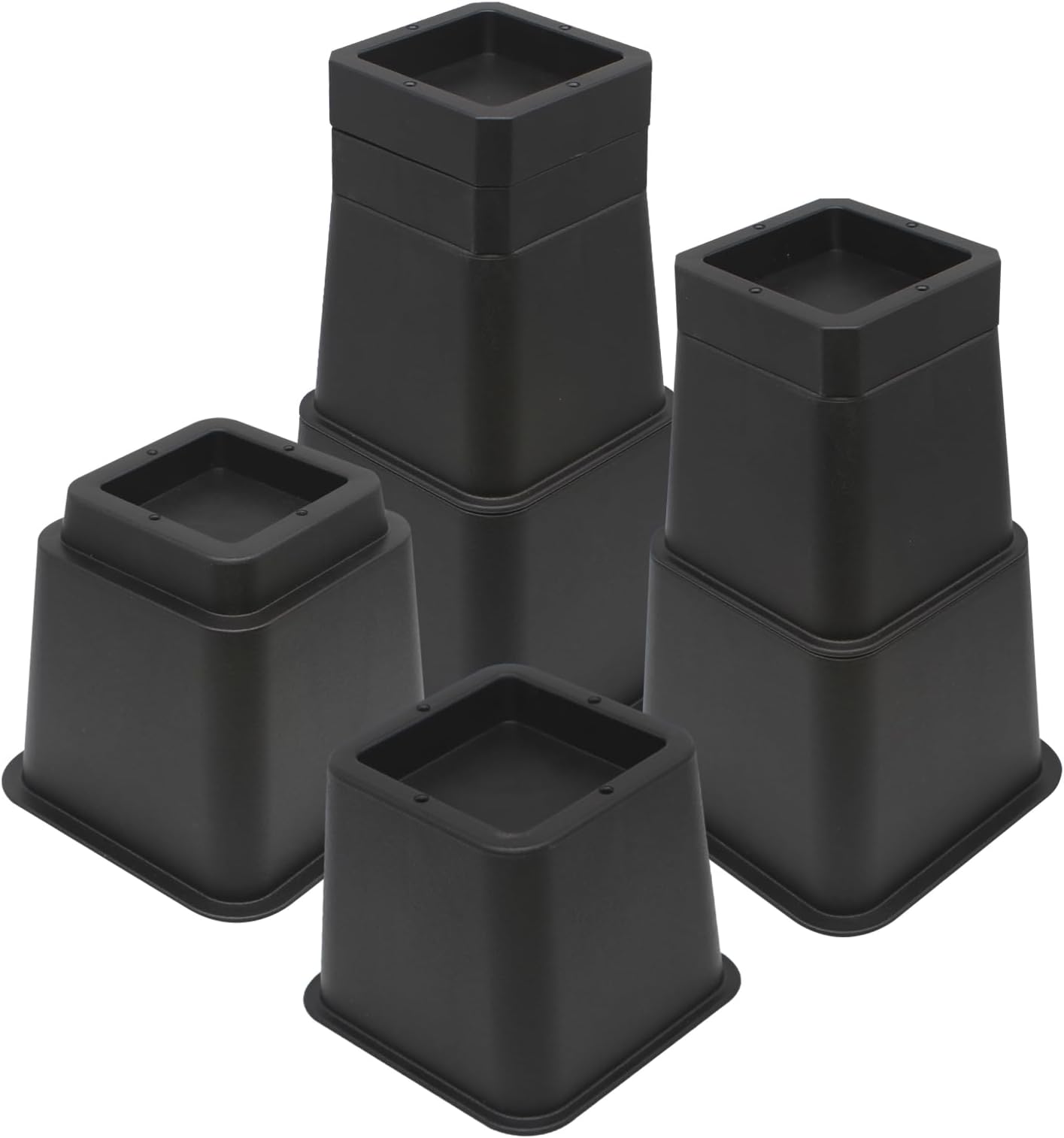 Amazon.com: MYMULIKE Adjustable Bed Furniture Risers - Elevation in ...