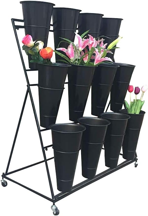 Amazon.com: Zhongma Moving Plant Stand with Wheels Heavy Duty Garden ...