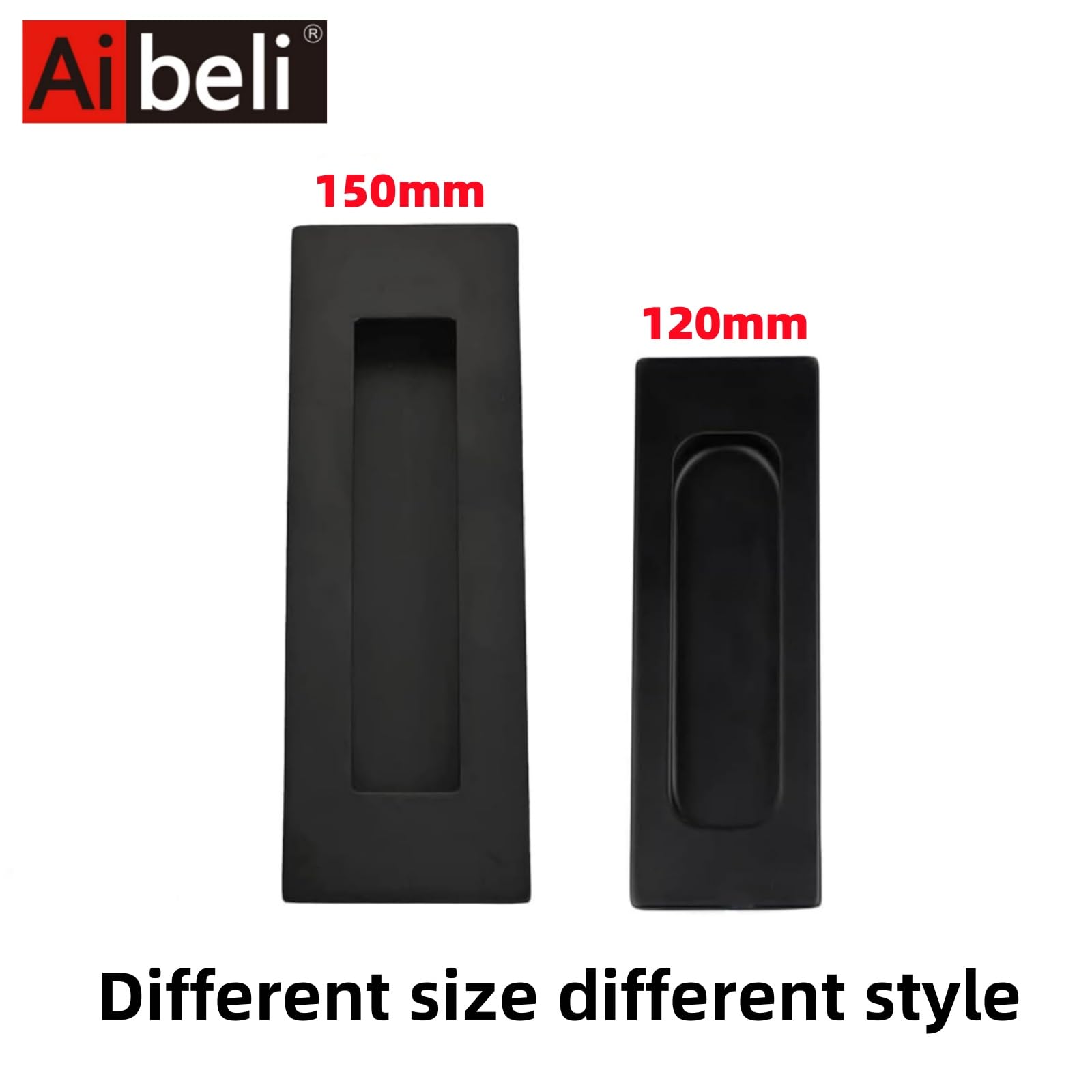 Snapklik.com : Recessed Door Handles Black Sliding Closet Door Handles ...