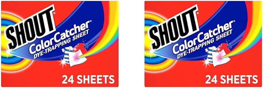 Amazon.com: SHOUT Color Catcher, Dye-Trapping Sheets, 24 Sheets (Pack ...