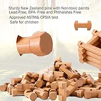 Amazon.com: Joqutoys 170 PCS Classic Building Log Toys, Wood Logs Set ...
