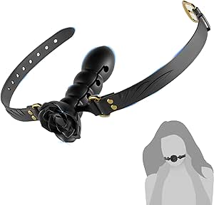 BDSMJOY Knebel Mund extrem,Blume Mundknebel mit Silikon Gürtel,In mehreren Stufen einstellbar ...